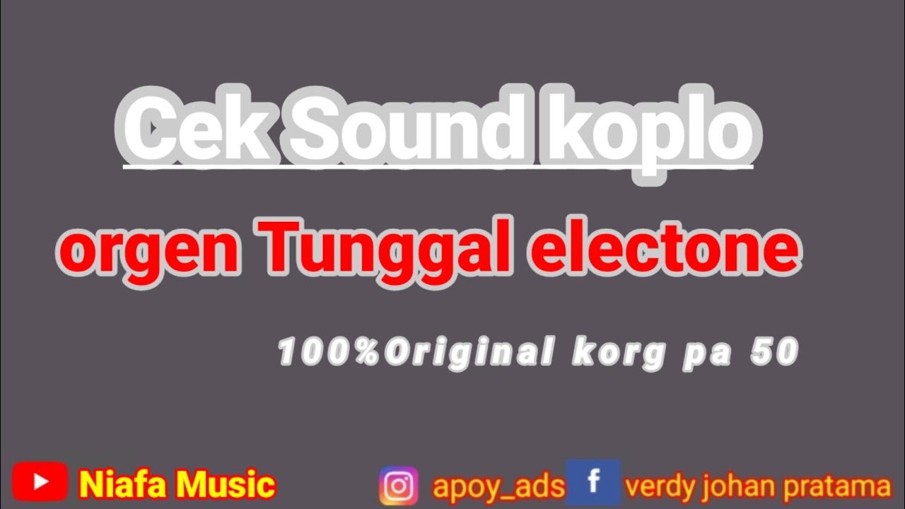 ngoprek progam style koplo #korgpa50 @niafa music - YouTube