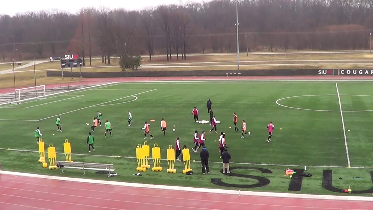 SIUe Soccer Team Training Feb 22 - YouTube