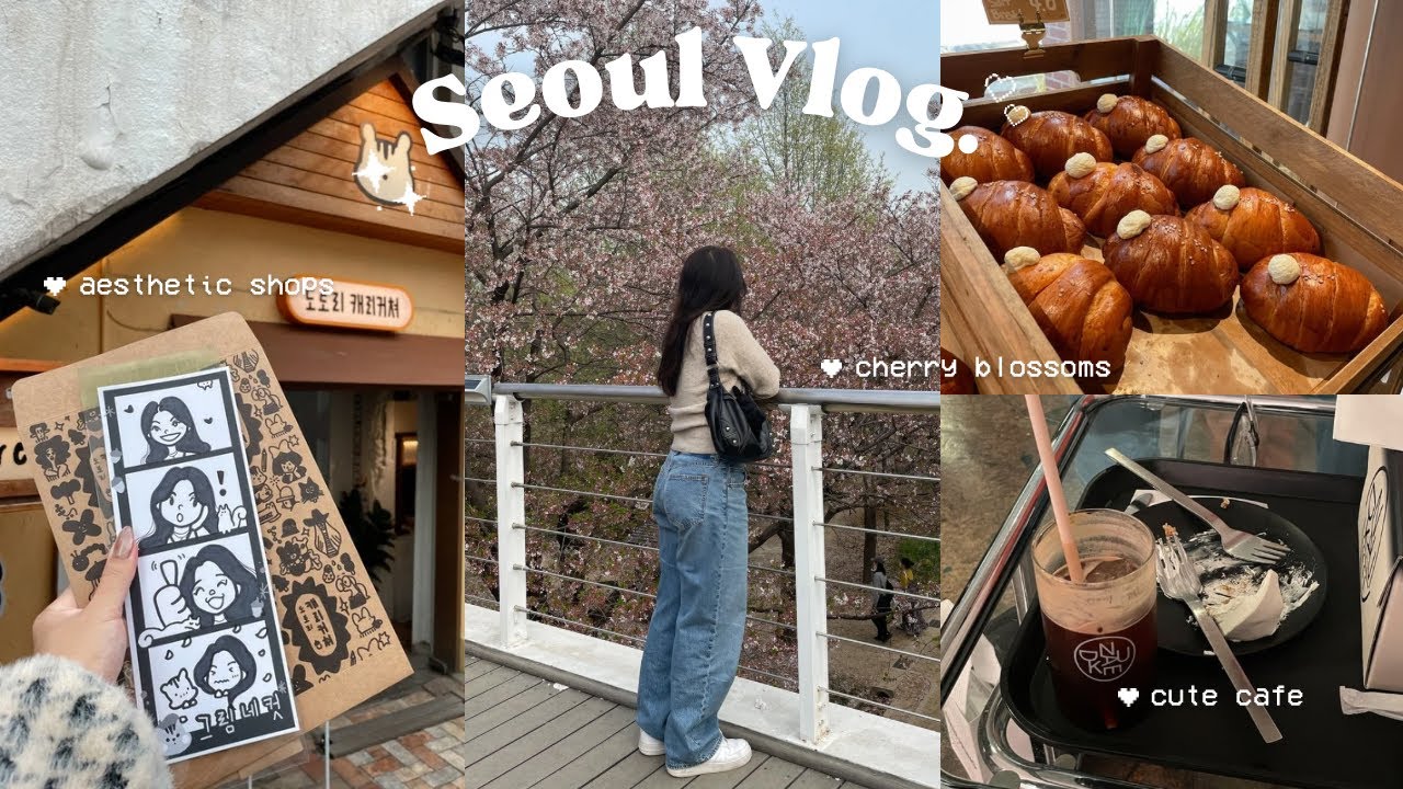 spring in korea 🌸 cherry blossoms in Seoul Forest, shopping in Yeonnam ...