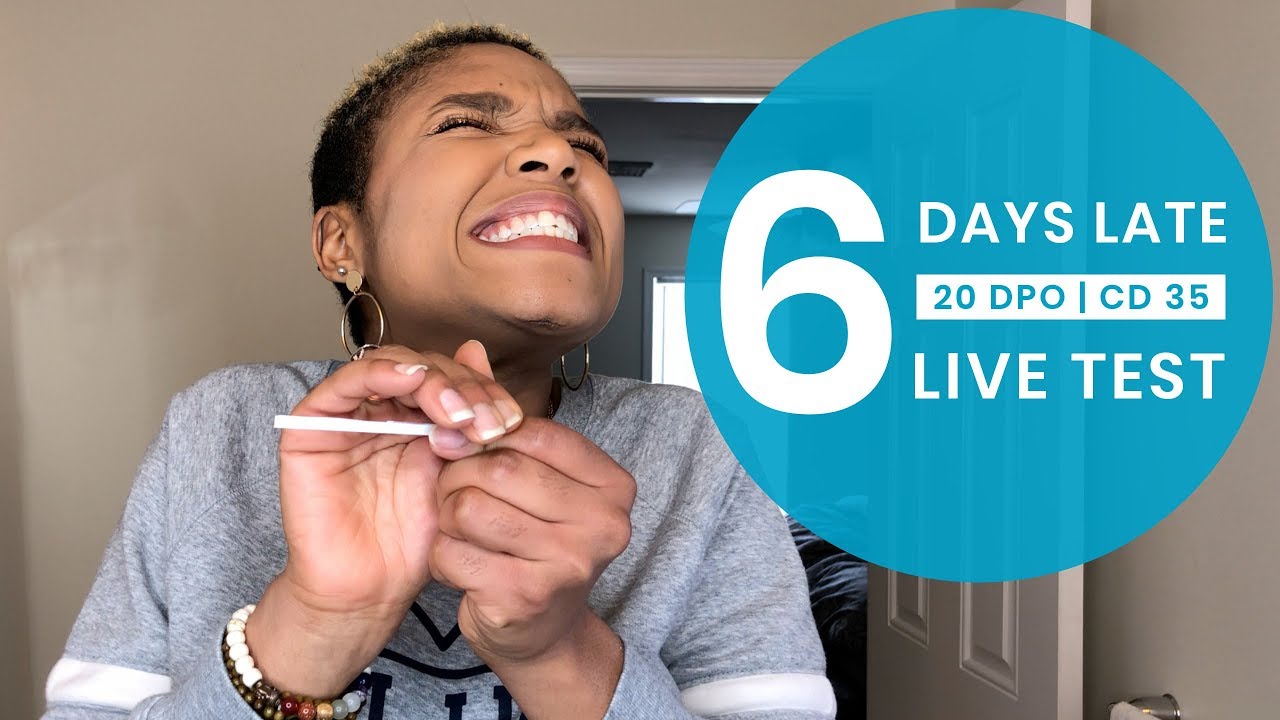 LIVE PREGNANCY TEST || 6 Days Late || TTC Rainbow Baby #1 - YouTube