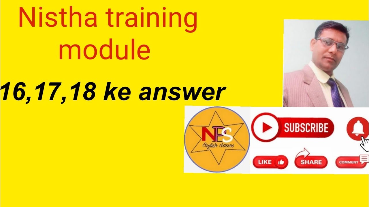 Nistha training module 16,17,18 ke answer - YouTube