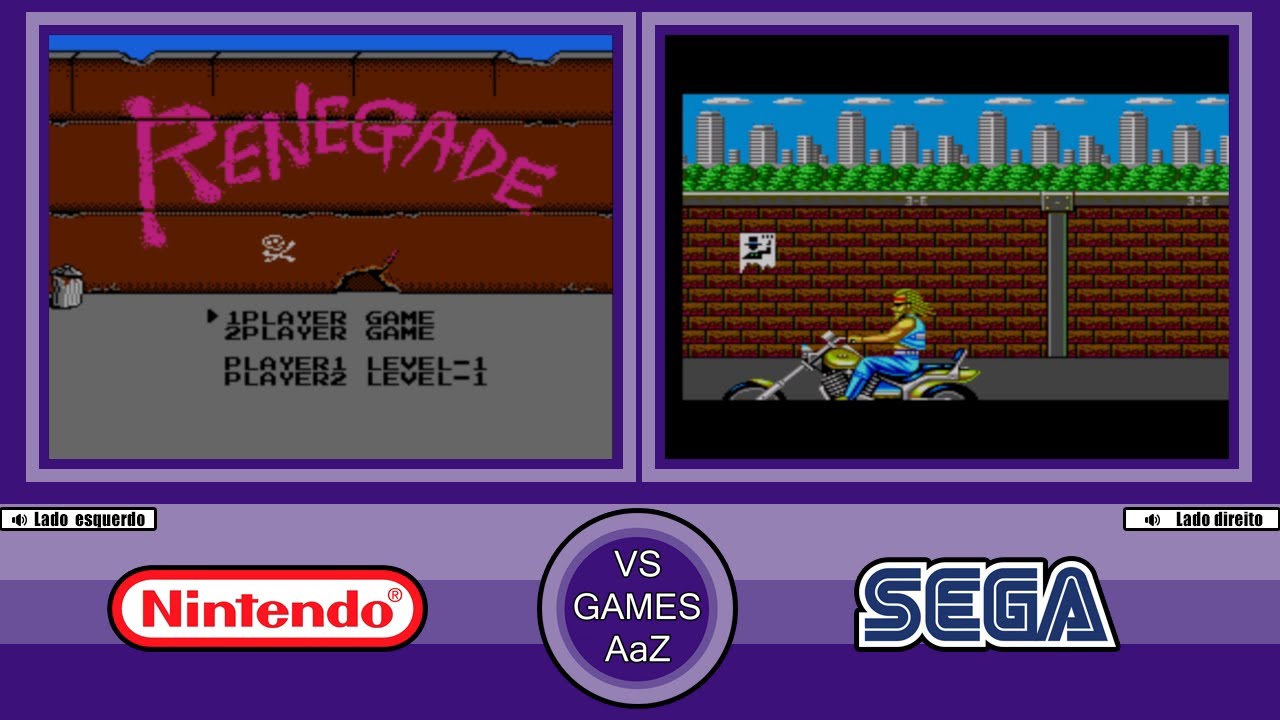 Renegade (NES Vs Master System)Side By Side Comparison Graphics. - YouTube