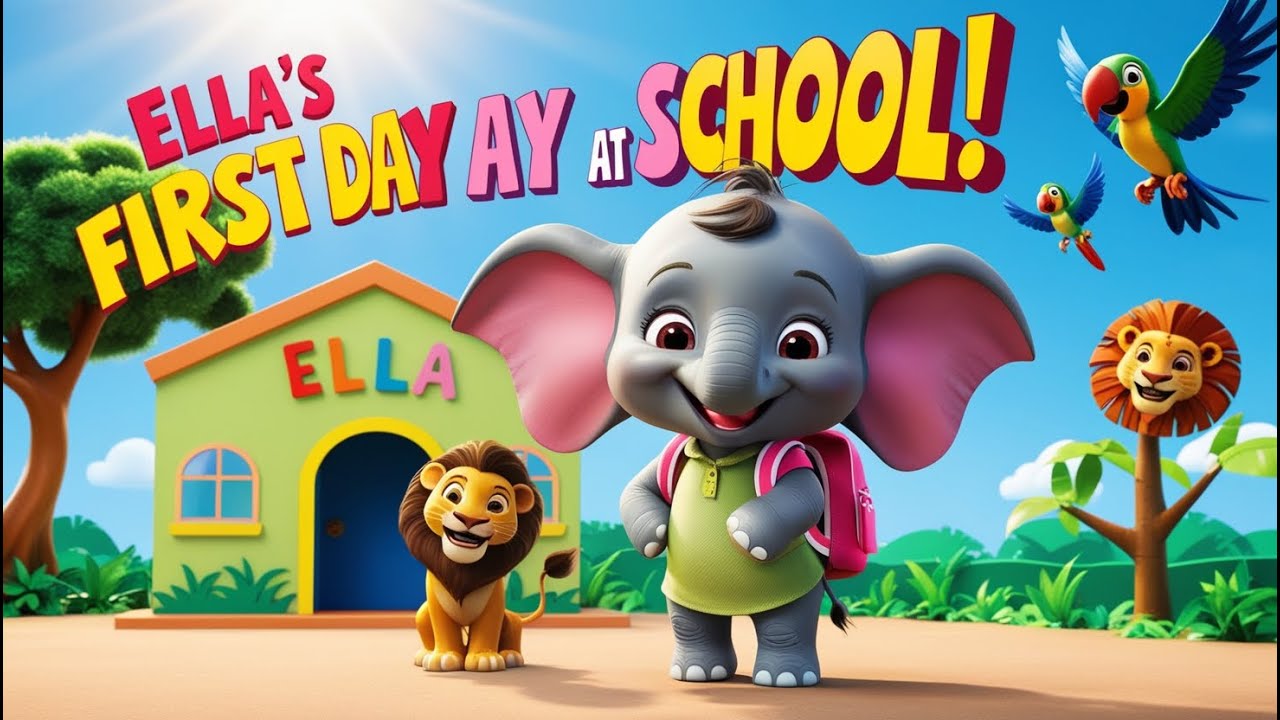 Ella’s First Day at Jungle School 🐘 | A Fun Story for Toddlers | # ...