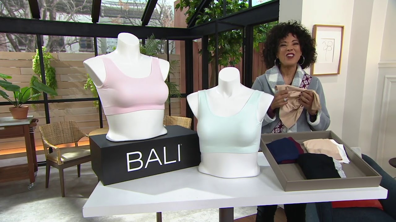 Bali Studio Collection Seamless Ribbed Lounge Bras Set of 2 on QVC ...