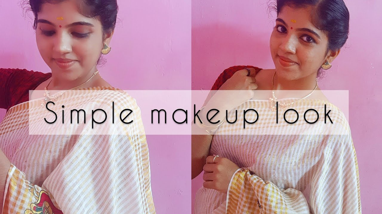 Saree Makeup look|| affordable products||simple makeup🤗 - YouTube