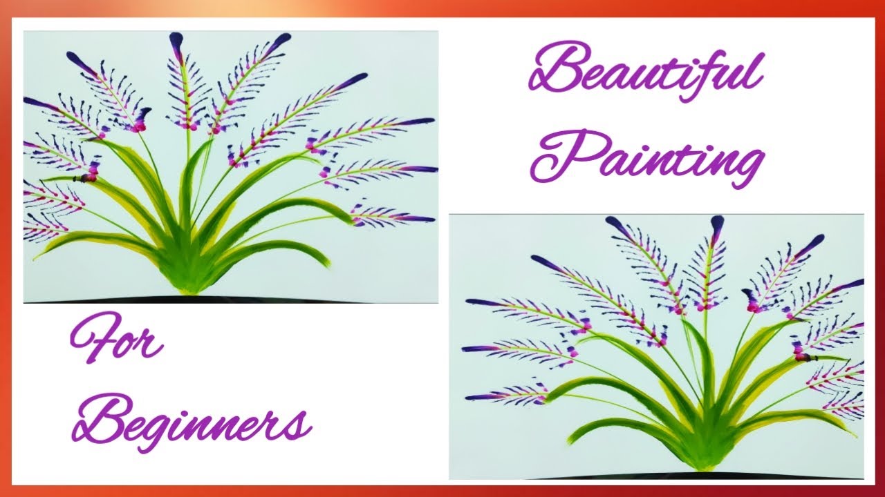 Single Stroke painting for beginners||Beautiful painting|| Simple ...
