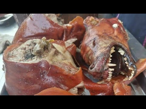 Asian cuisine - Roasted dog meat - the best food - YouTube