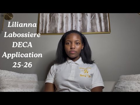 Lilianna Labossiere DECA Application 2025-2026 - YouTube