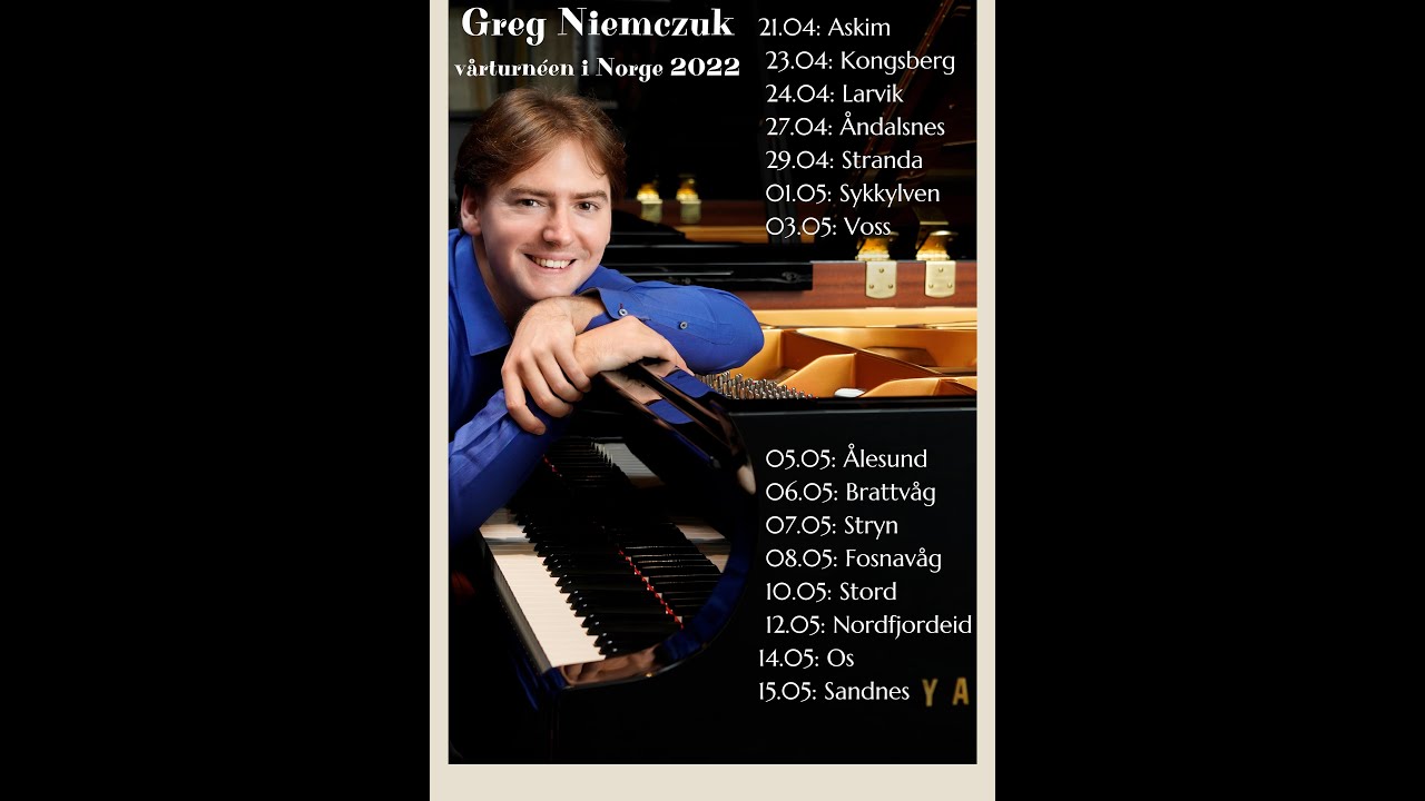 Kunngjøring av Greg Niemczuk vårkonsertturné i Norge 2022. - YouTube