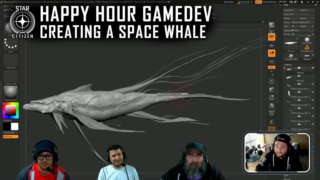 Happy Hour Gamedev: Creating a Space Whale - YouTube