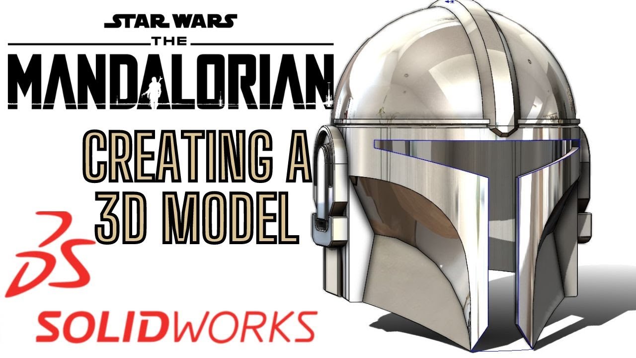 Mandalorian Helmet|CREATING A 3D MODEL #solidworks #mandalorian #helmet ...