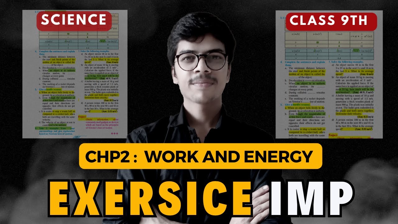 class 9th chapter 2 exercise imp work and energy maharashtra board - YouTube
