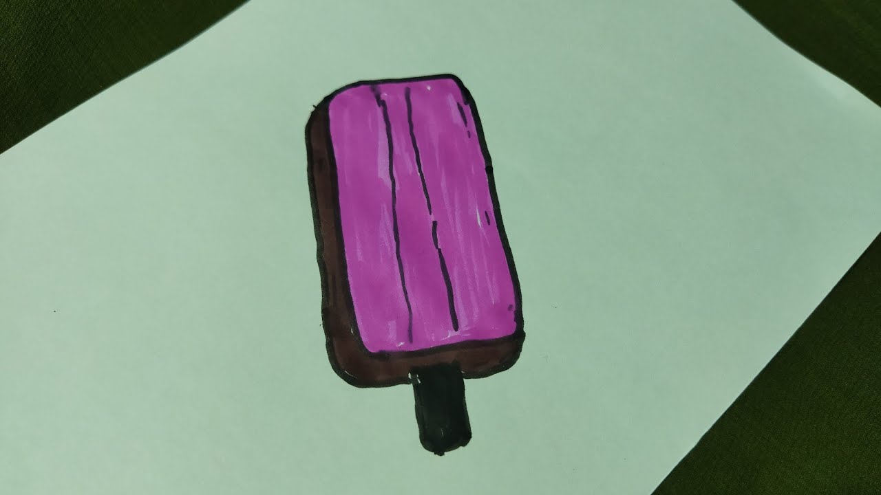 Stick ice cream | simple way to draw a stick ice cream | ice cream art ...