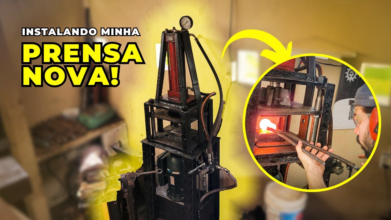 Minha nova PRENSA CASEIRA PRA CUTELARIA!! - YouTube