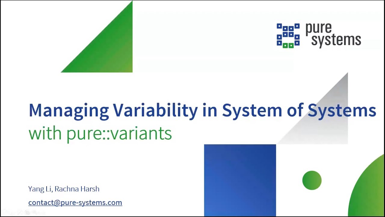 Managing Variability in Systems of Systems - YouTube