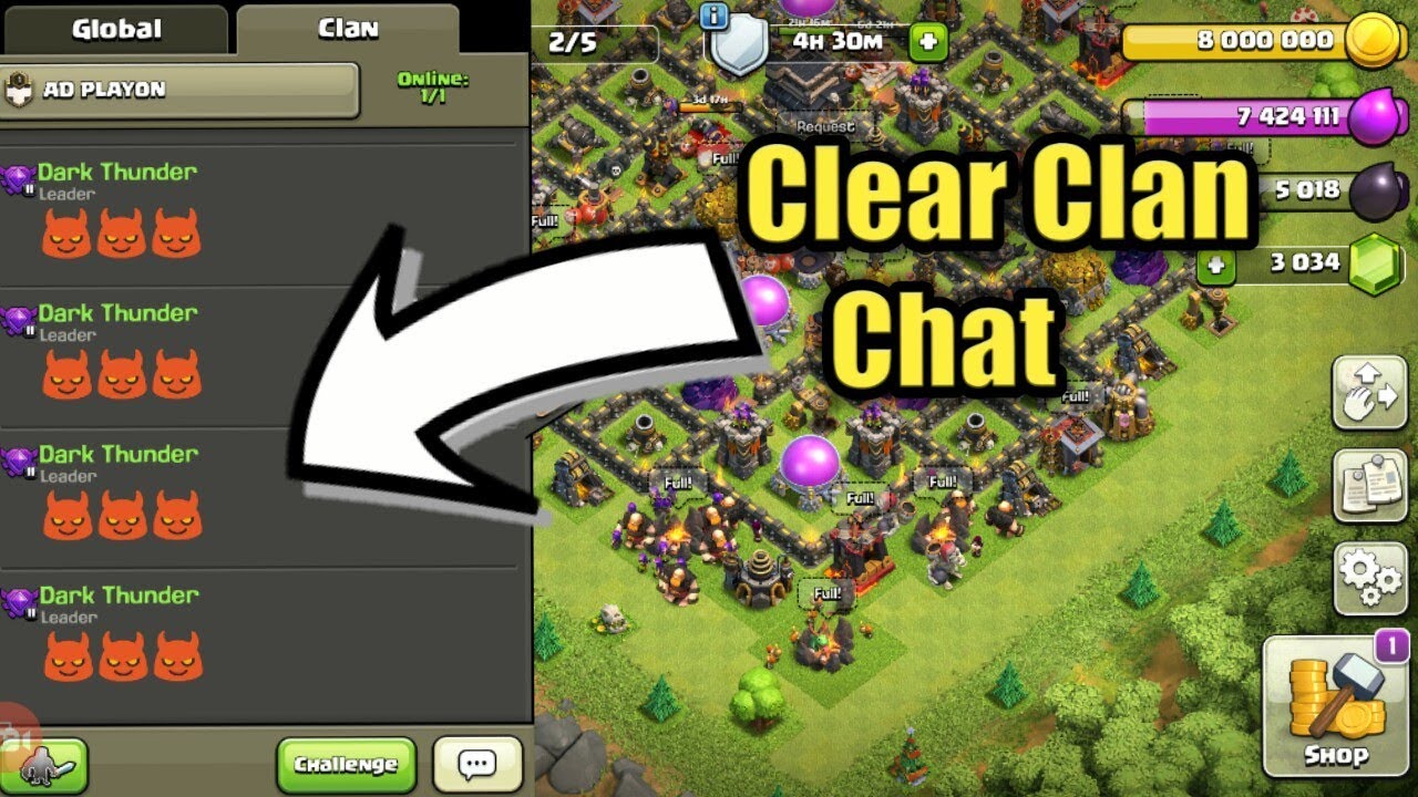 How to Clean your Clan Chat | AD Play On | Clash of clans - YouTube