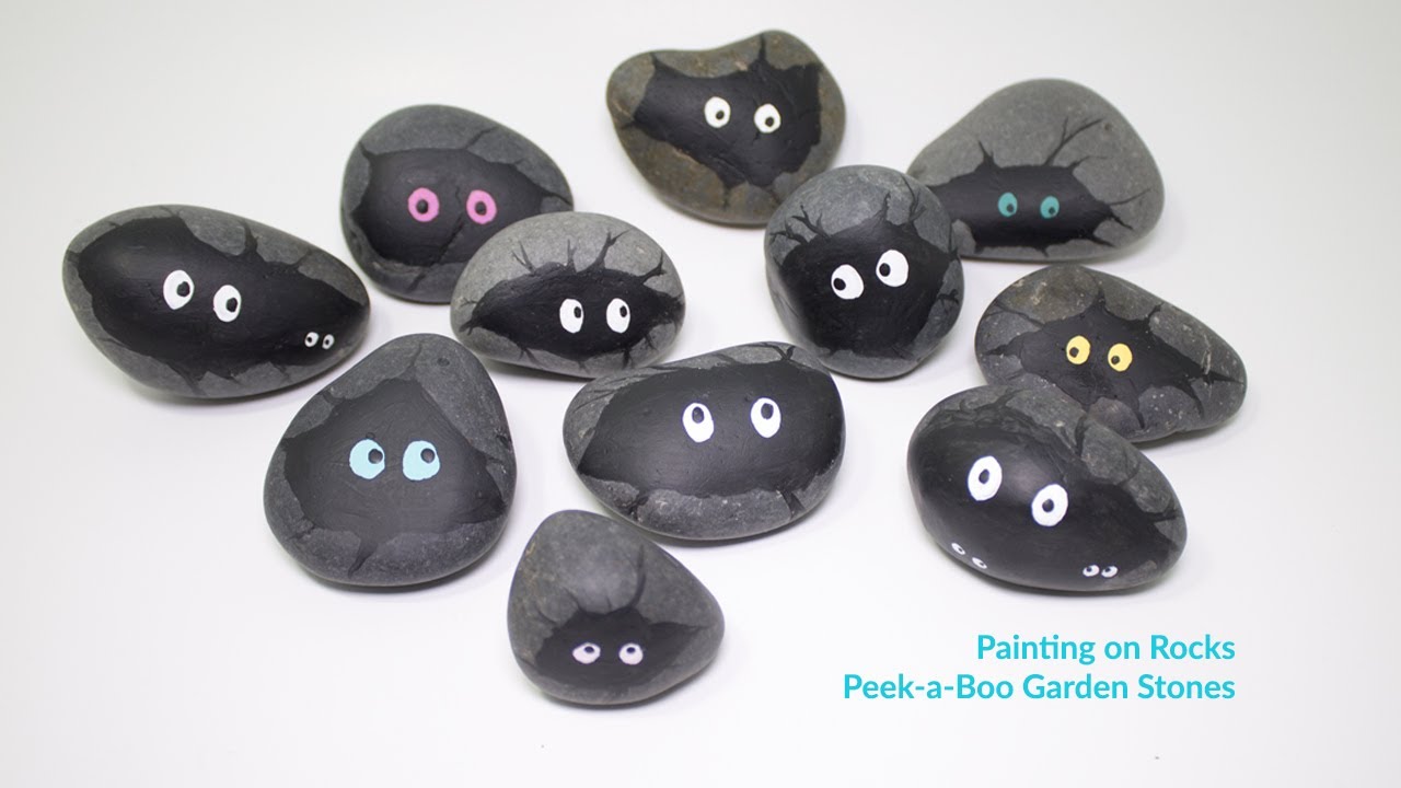 Painting on Rocks - Peek a Boo Stones - YouTube