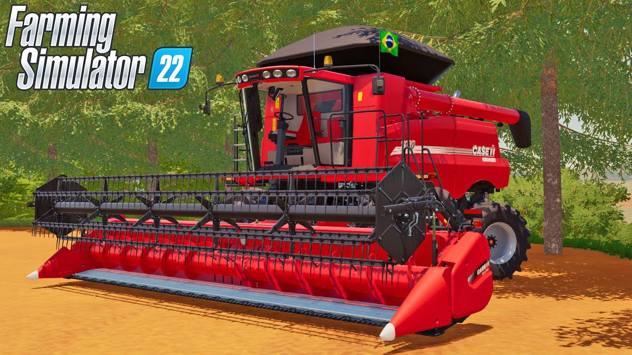 RECEBI UMA COLHEITADEIRA DA CASE PRA TESTE || PONTE FUNDA || FARMING ...