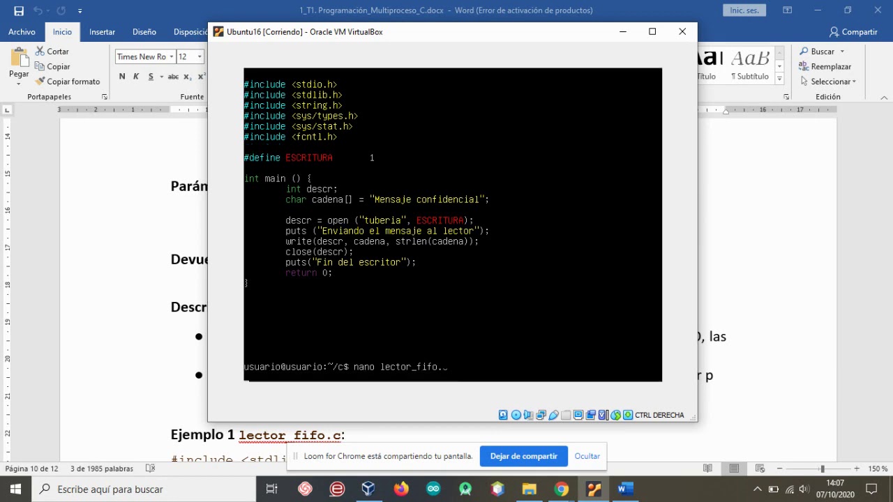T1 Programación Multiproceso V6. Comunicación procesos no emparejados ...