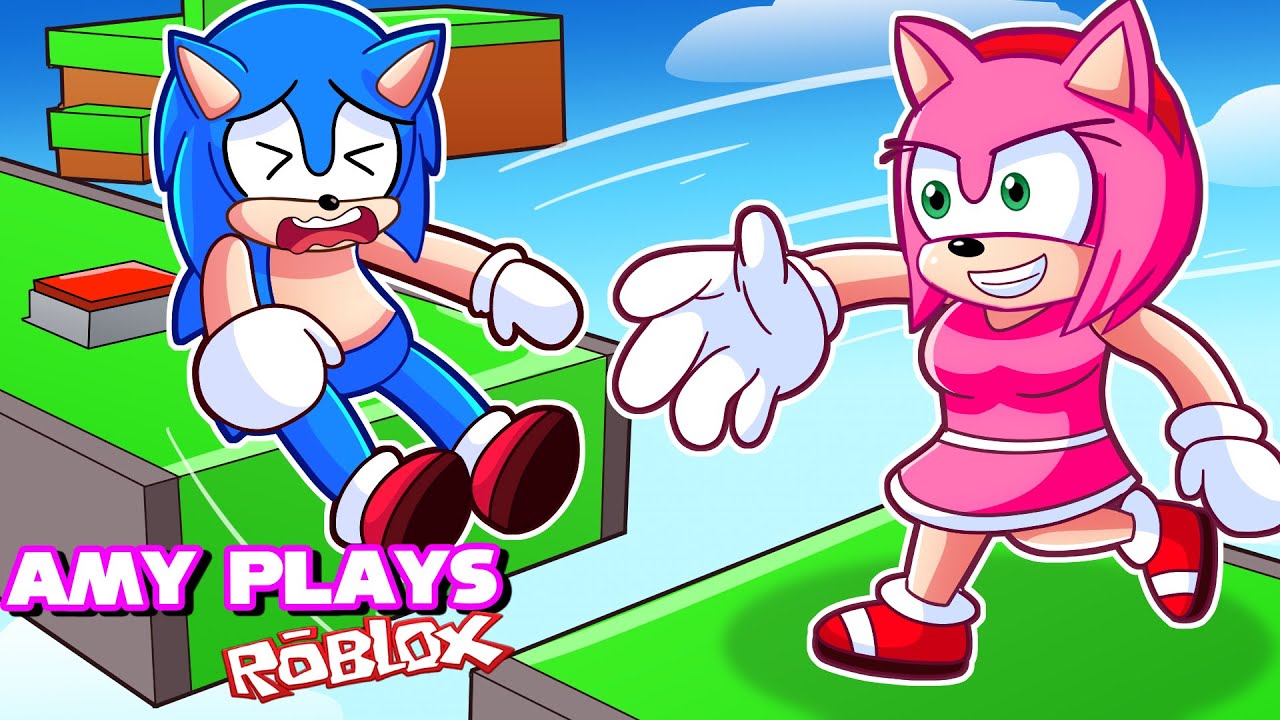 I'M SLAPPING SONIC HAHA [FUNNY 2PLAYER OBBY] | Amy Plays Roblox Slap ...