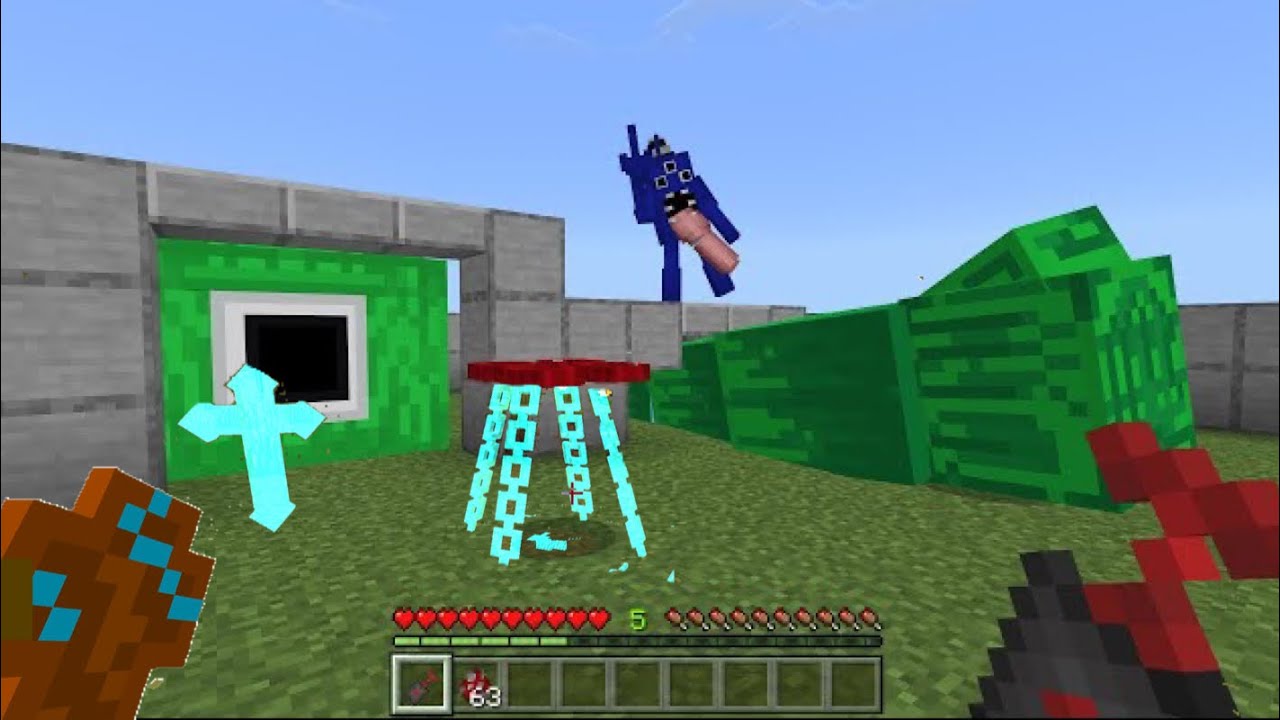 Garten of Banban 2 MOD vs Roblox Door Crucifix MOD in Minecraft PE ...