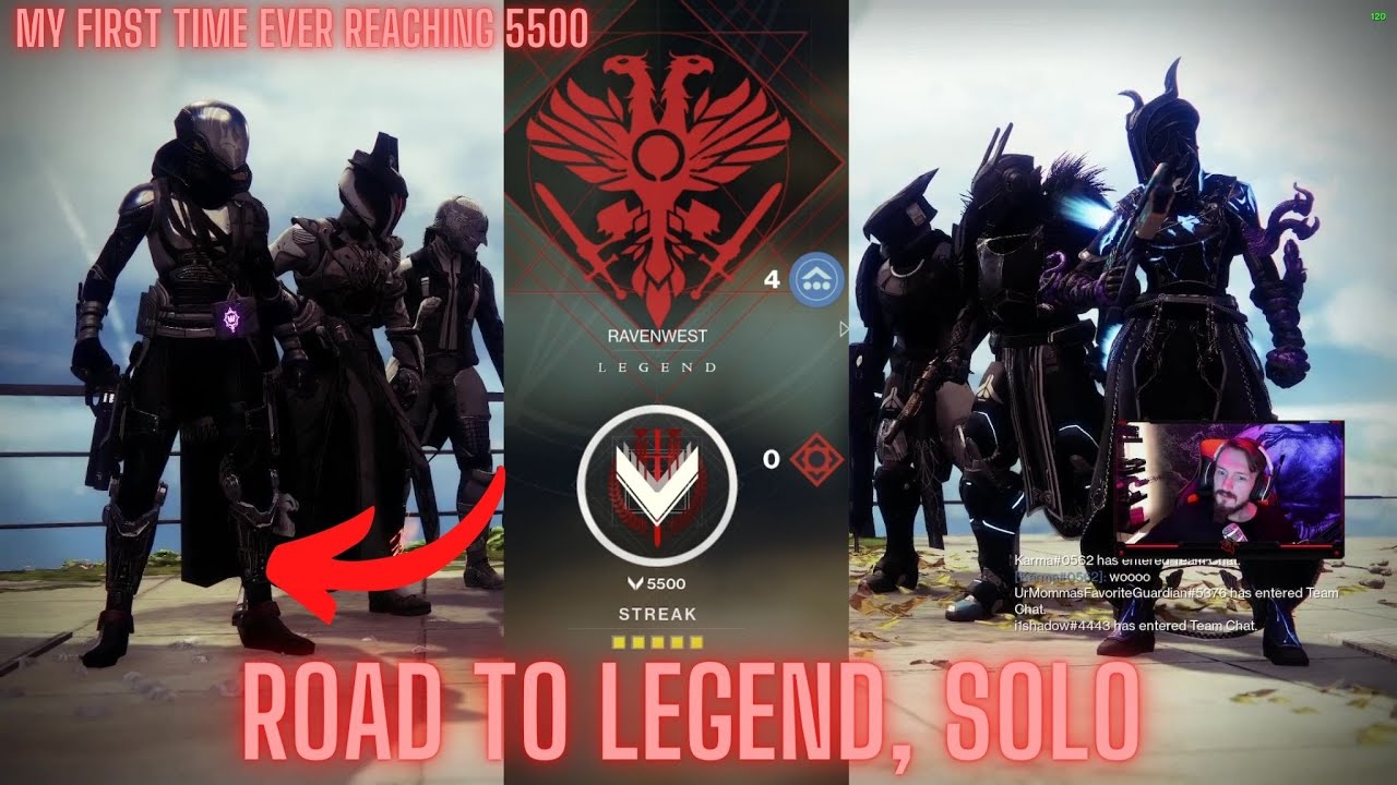 Destiny 2 survival solo to legend rank (5500) for my first time ever ...