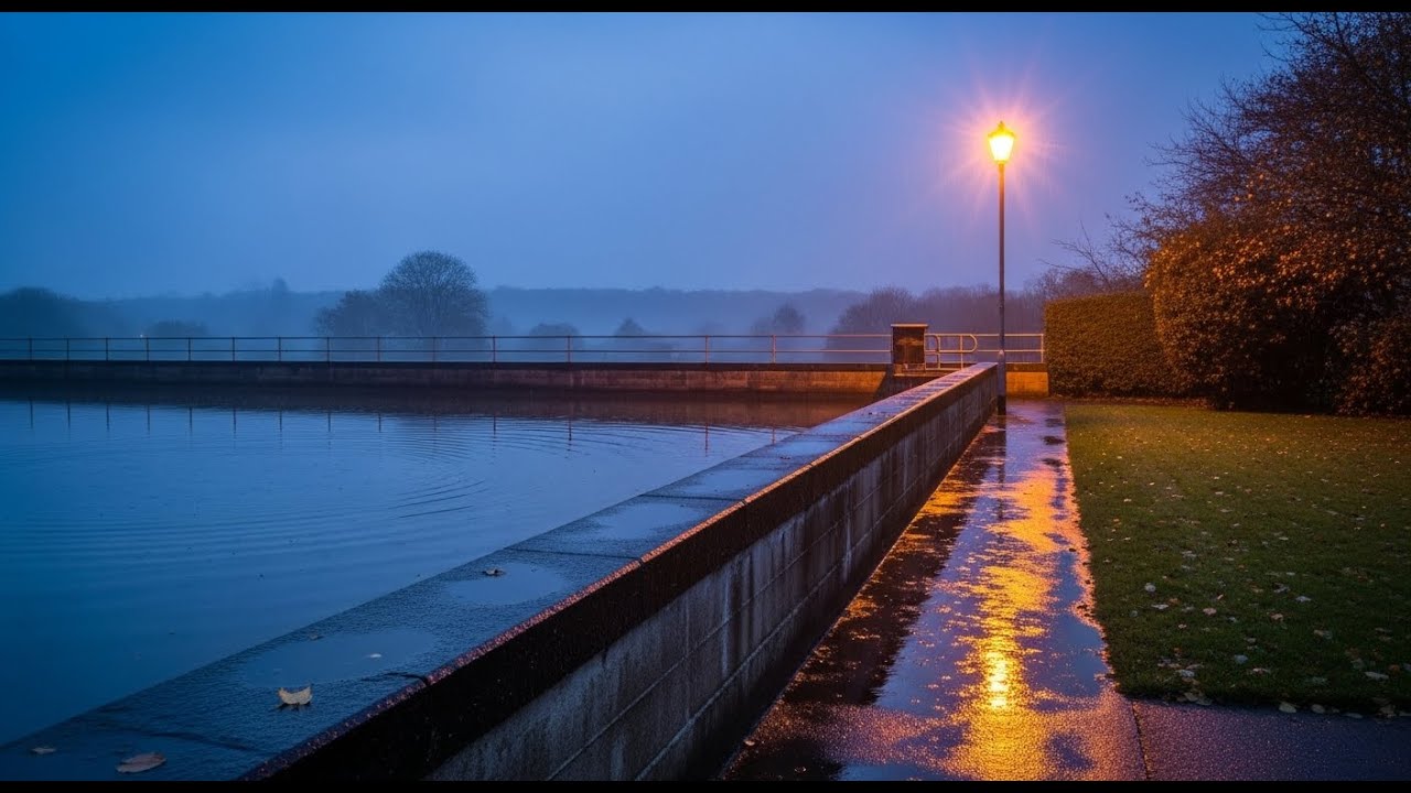 Heavy Rain in Front of the Gate | Garden and Street Ambience - YouTube
