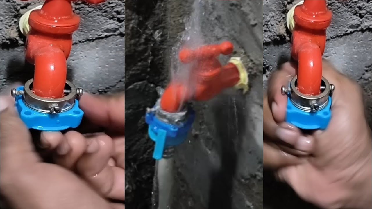 how to fix a tap adapter for washing machine hose pipe fitting water ...