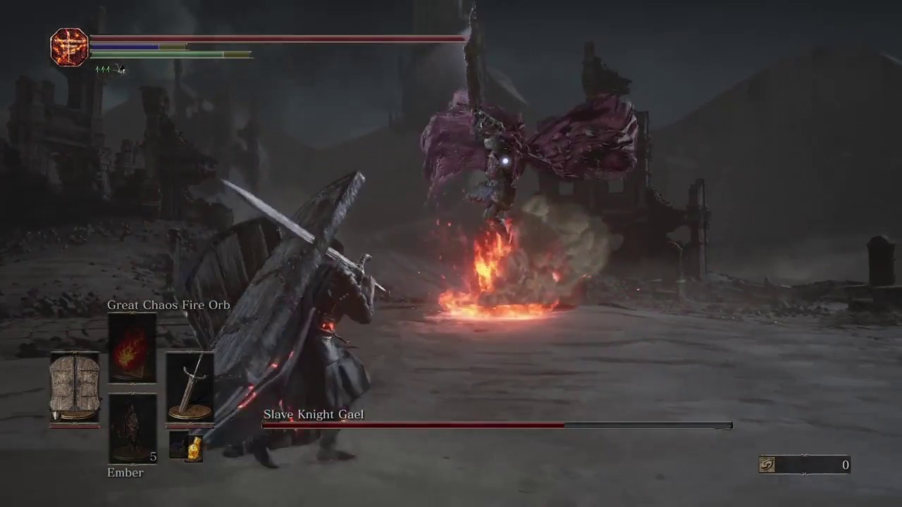 Dark Souls 3 - Slave Knight Gale Boss Fight - YouTube