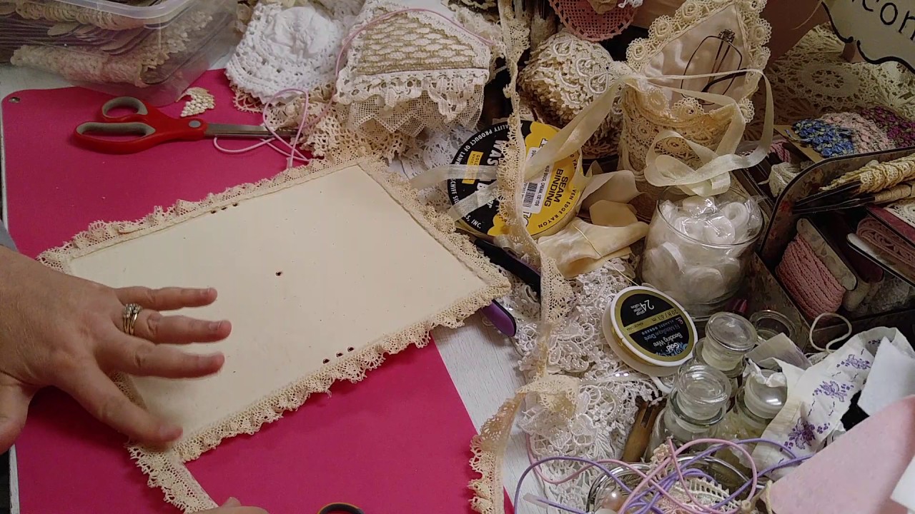 Lace Covered Traveler's Notebook Tutorial Part 2 of 4 - YouTube
