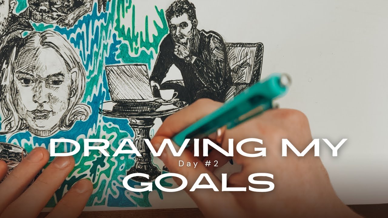 Drawing My Goals Day 2 (Draw With Me!) #artist - YouTube
