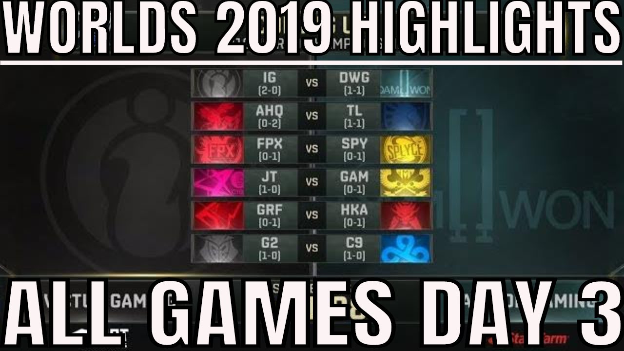 Worlds 2019 Day 3 Highlights ALL GAMES Group Stage - YouTube