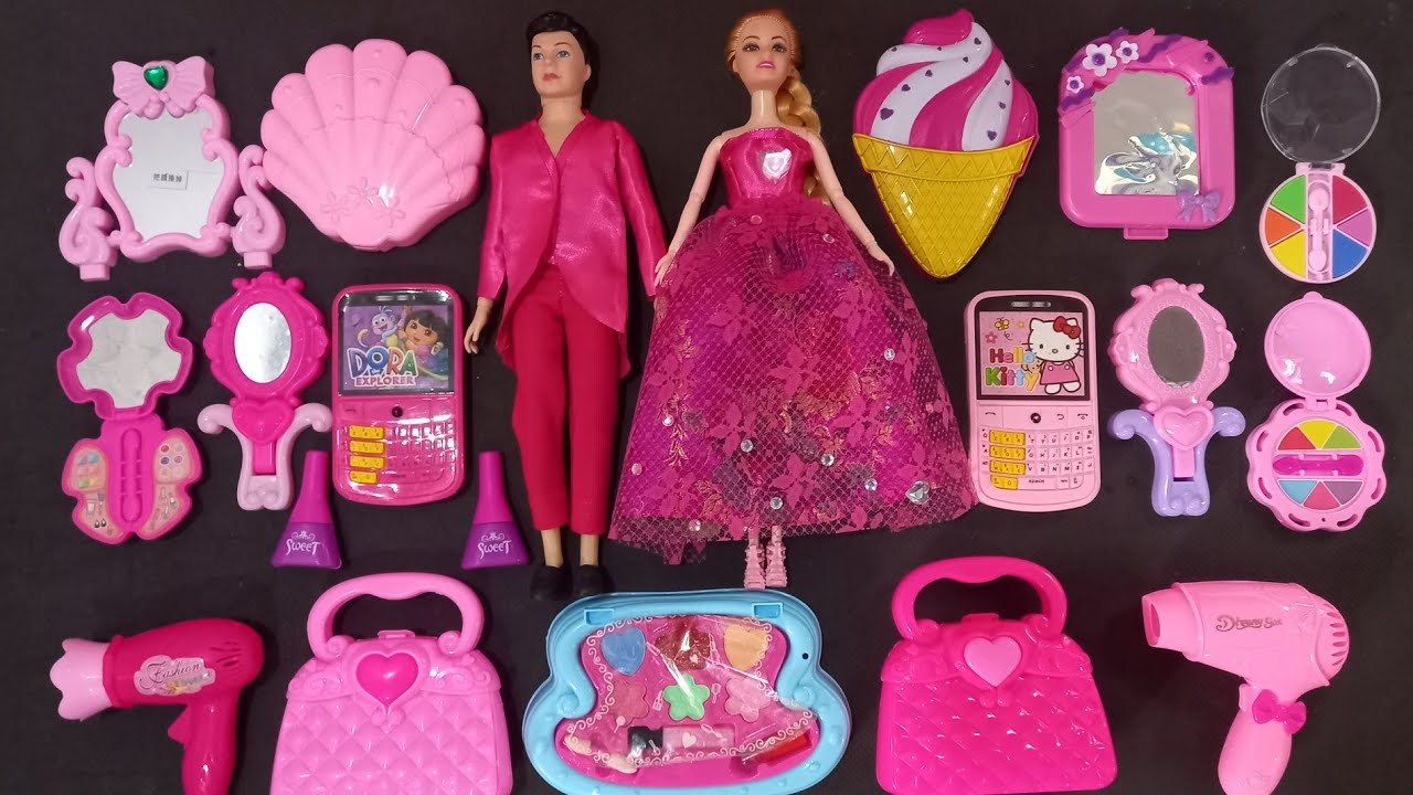 Most Satisfying Cute Pink Princess Barbie Doll Toys and Fashion ...