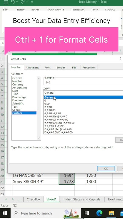 Excel Formatting: Quantity in PCs and Amount in Rs | Boost Your Data Entry Efficiency #exceltips ...