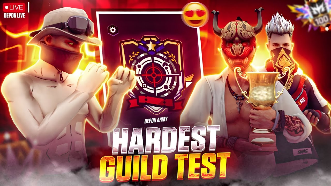 HARDEST GUILD TEST🤯1V4 WITH DEPON💪🏼🥵BEST GUILD TEST🔥🗿 - YouTube