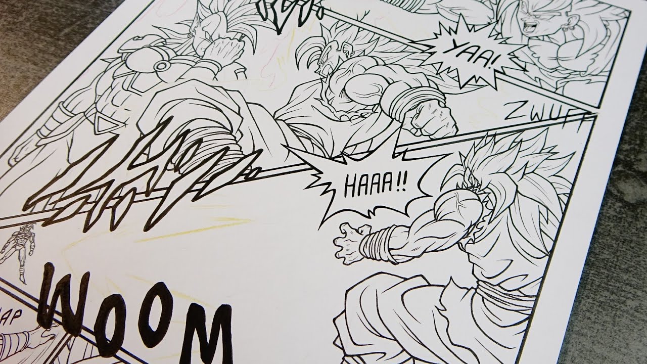 Sketching & Inking a Manga Page in Real Time - YouTube