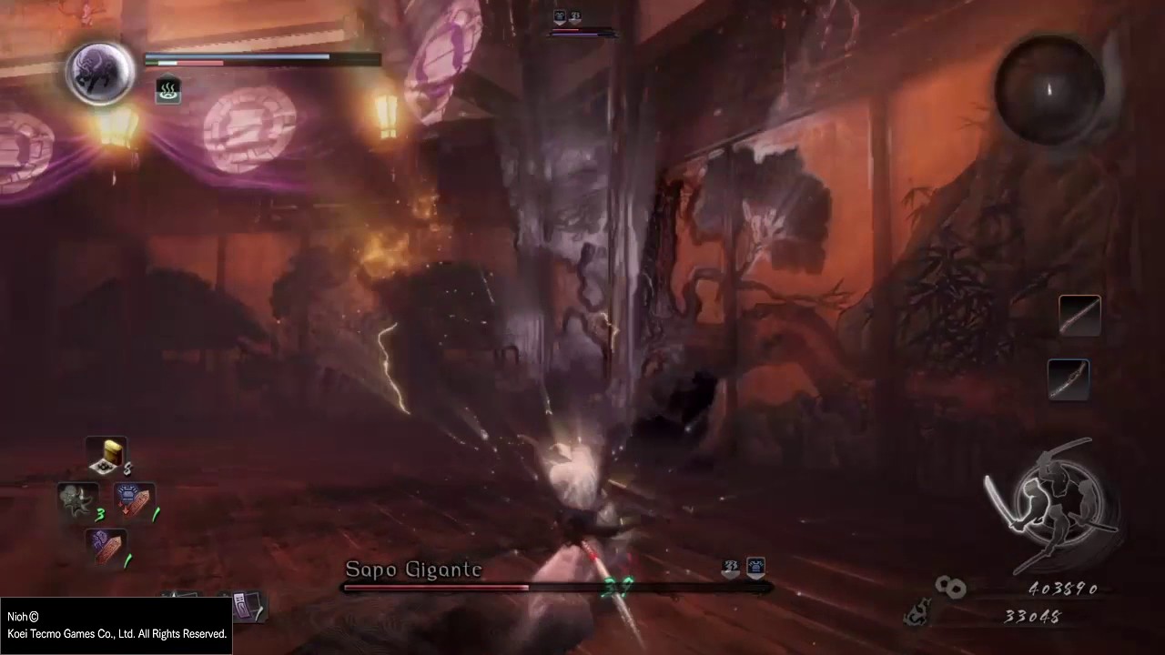Nioh | Giant Toad Boss Fight - YouTube