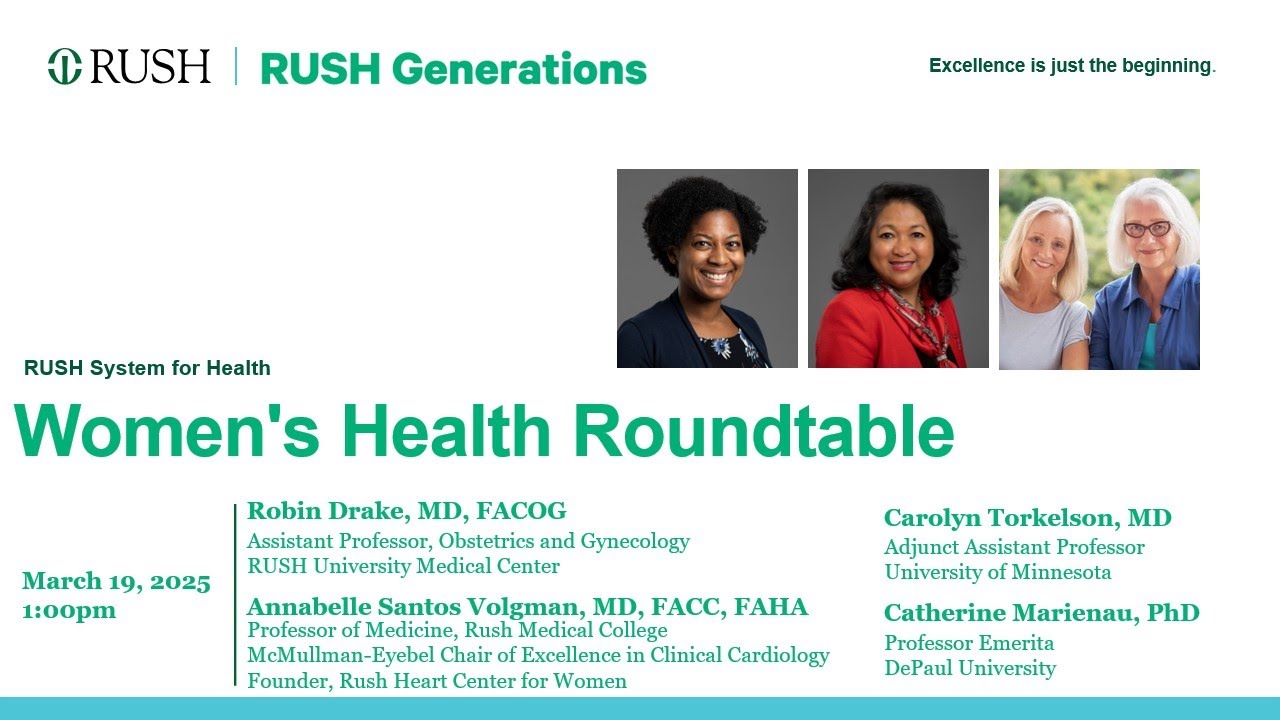 Rush Generations Women's Health Roundtable Lecture - YouTube