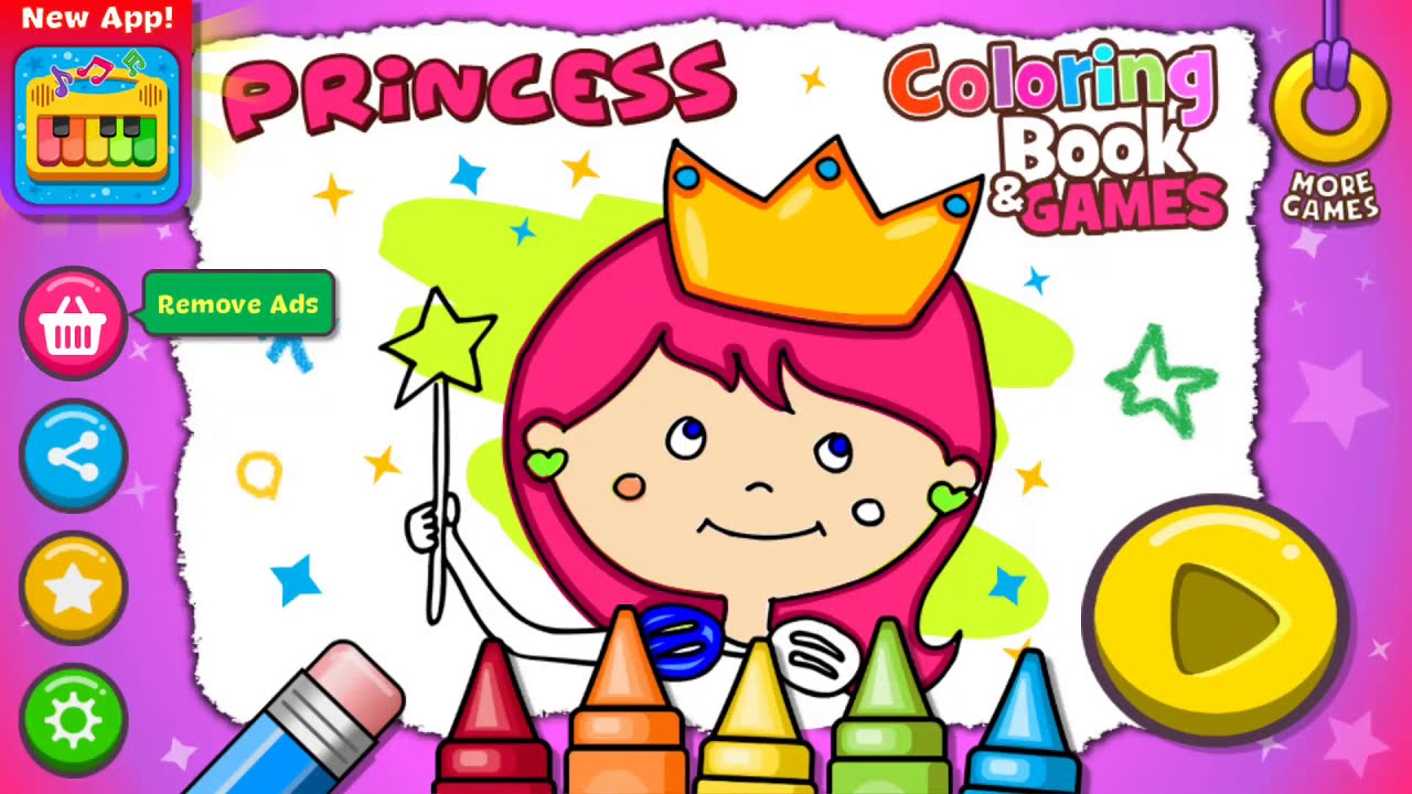 Princess Coloring Book and Games-Pixel Art - YouTube