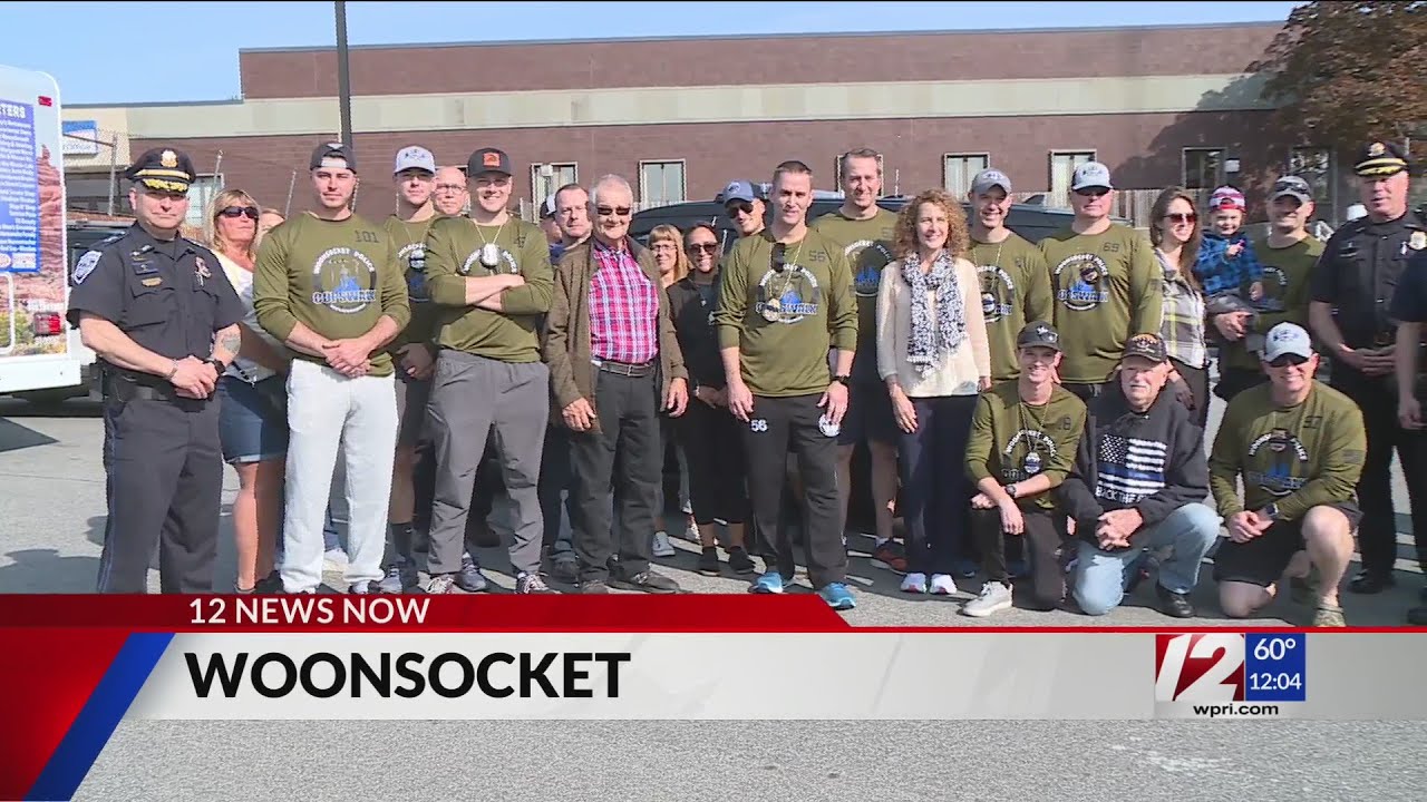 Woonsocket Police kick off annual walk to DC - YouTube