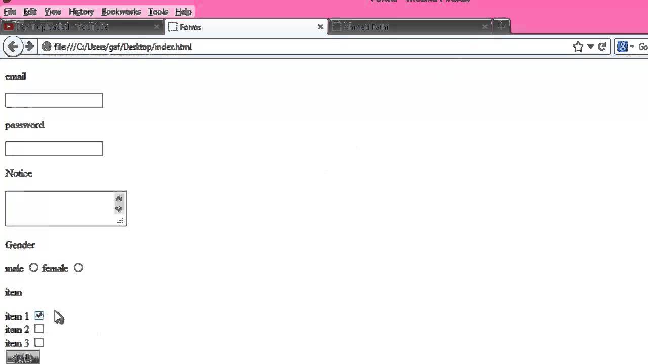 14- forms التعامل مع ال forms فى ال html - YouTube