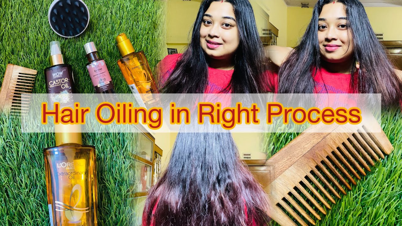 Hair oiling Process of right method and showing amazing results - YouTube