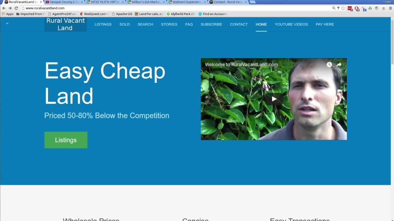 Welcome to RuralVacantLand.com with owner Luke Smith. Easy Cheap Vacant ...
