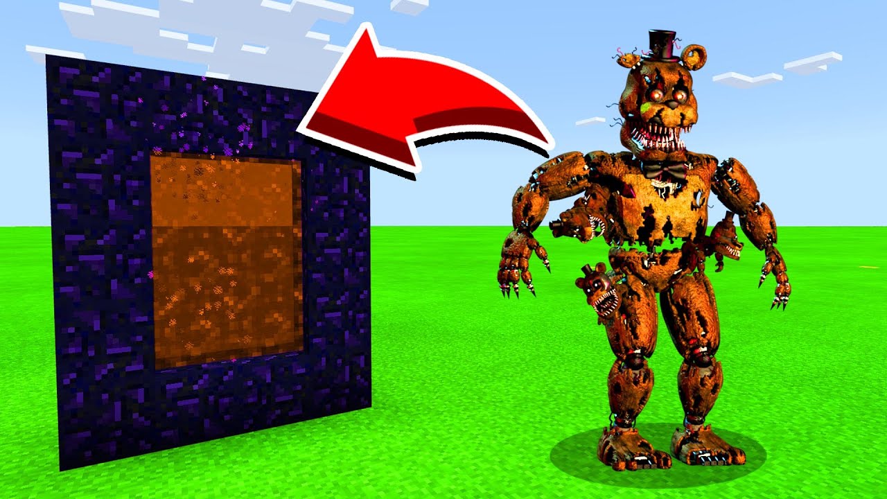 How To Make A Portal To NIGHTMARE FREDDY FAZEBEAR in Minecaft Pocket ...
