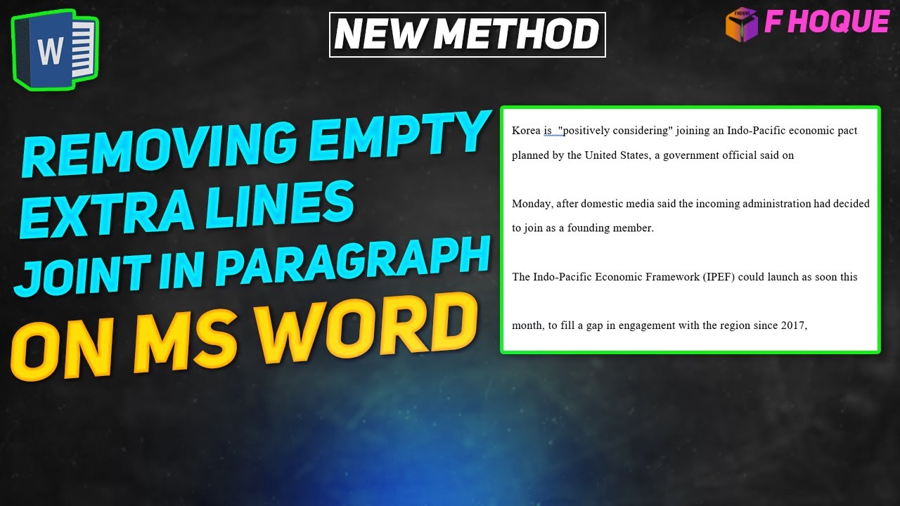 How to Remove Empty Extra Lines on MS Word | How to Joint Paragraph on ...