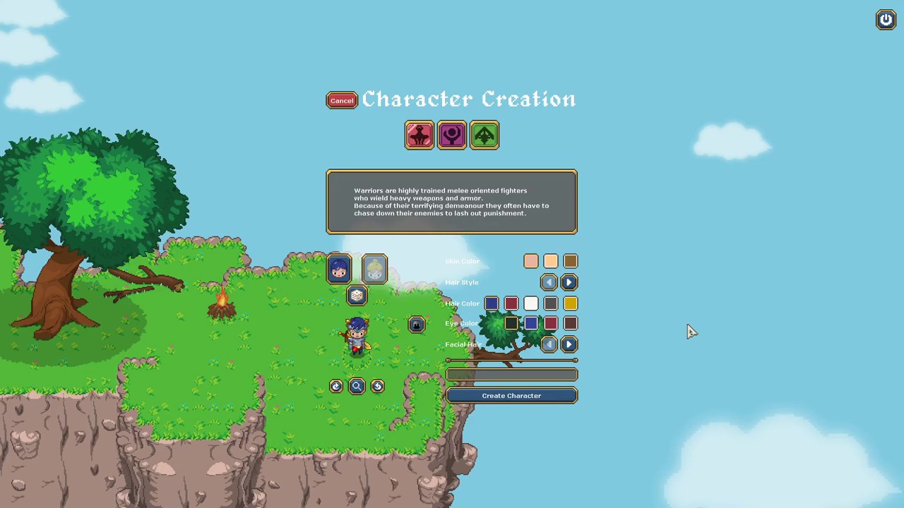 Overthrown Character Creation (2D MMORPG) - YouTube