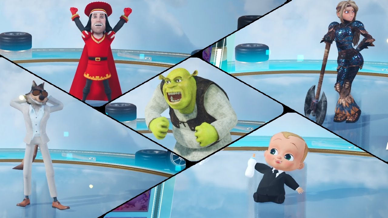 All Characters - DreamWorks All Star Kart Racing - YouTube