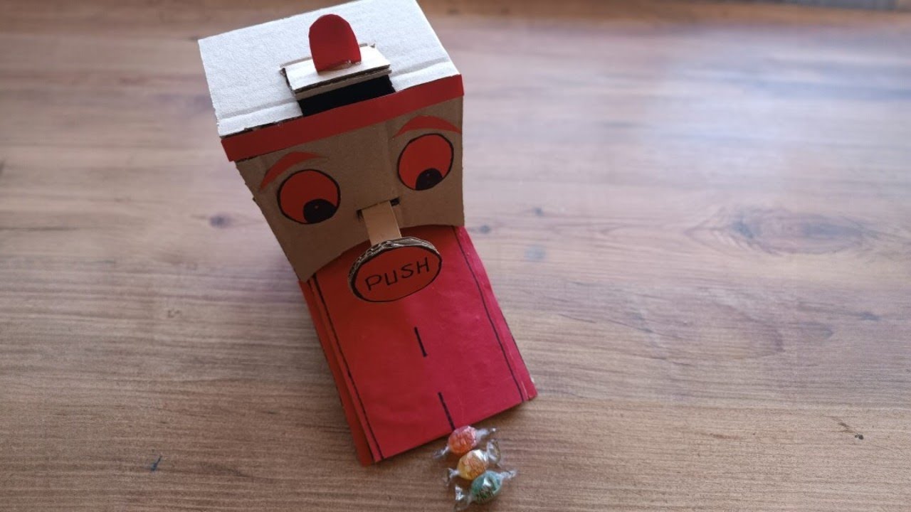 DIY Cardboard Candy ATM Machine! - YouTube
