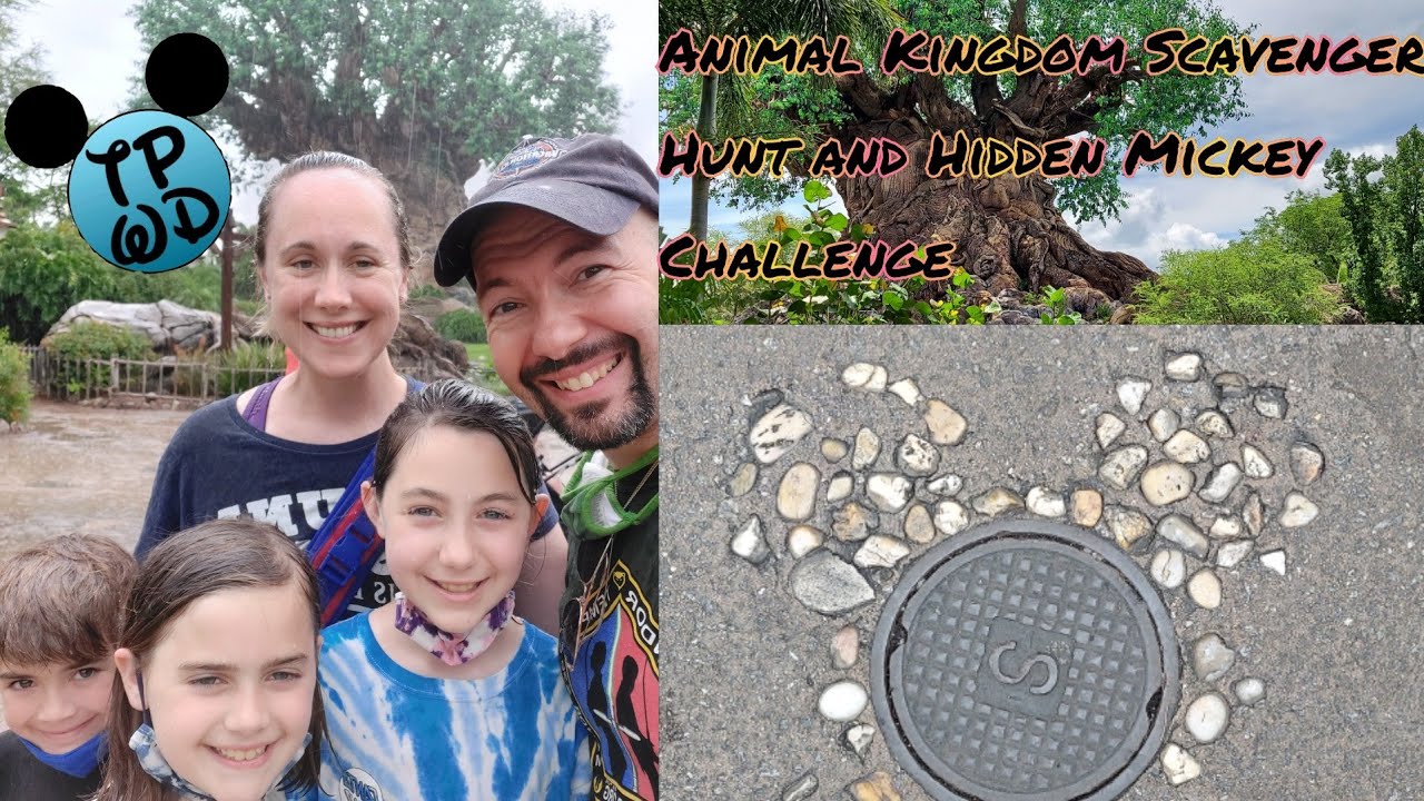 Animal Kingdom Scavenger Hunt and Hidden Mickey Challenge - YouTube
