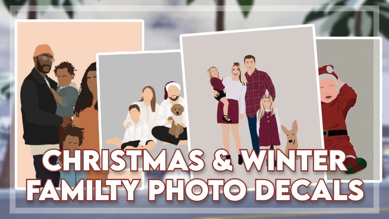 ☃ CHRISTMAS AND WINTER FAMILY PHOTO DECAL CODES For Berry Avenue And ...